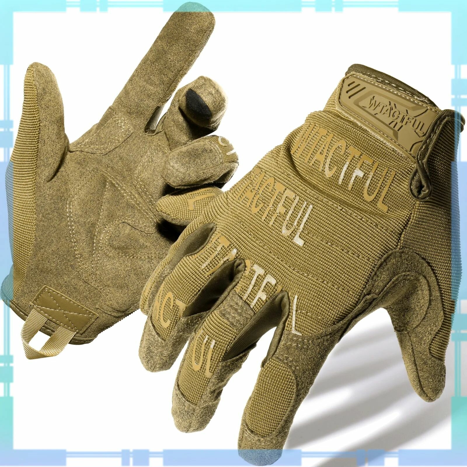 Тактические перчатки бестселлер для охоты и пейнтбола, мужская модель L коричневого цвета, оснащены защитой от скольжения и сенсорным экраном