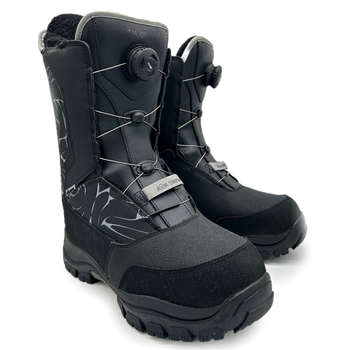 Ботинки снегоходные AIM DRIVE Black. 39. Черный-серый