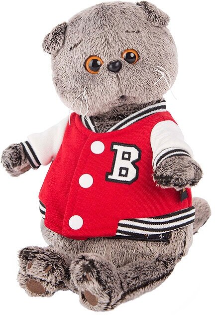 Мягкая игрушка Кот Басик в клубной куртке 30 см, Budi Basa, Ks30-055