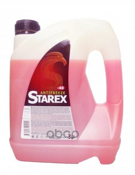 Антифриз STAREX Antifreeze G12+ готовый -40 красный 3 кг 700654 Starex арт. 700654