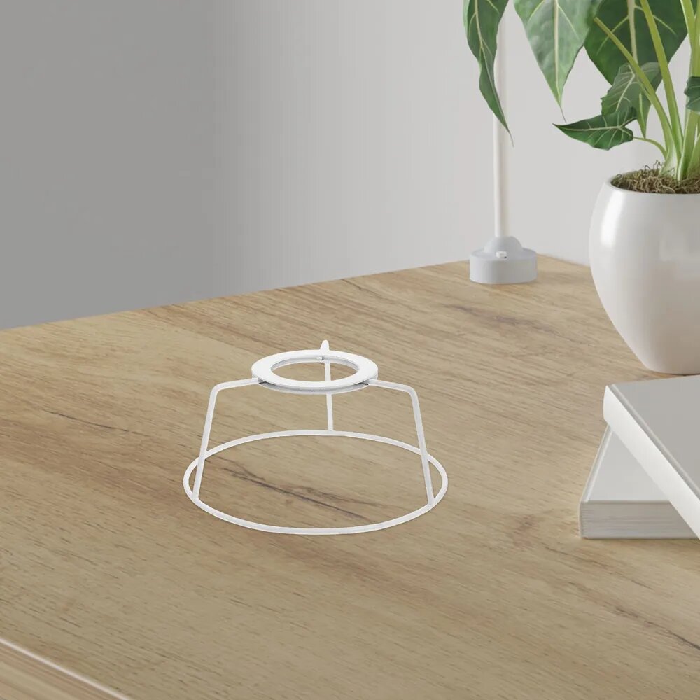 Две Рамки Для Абажура Из Железа, Diy, Поддержка Для Светильников, Белый Цвет, Диаметр Верхней Части: 9 См, Высота: 15 См