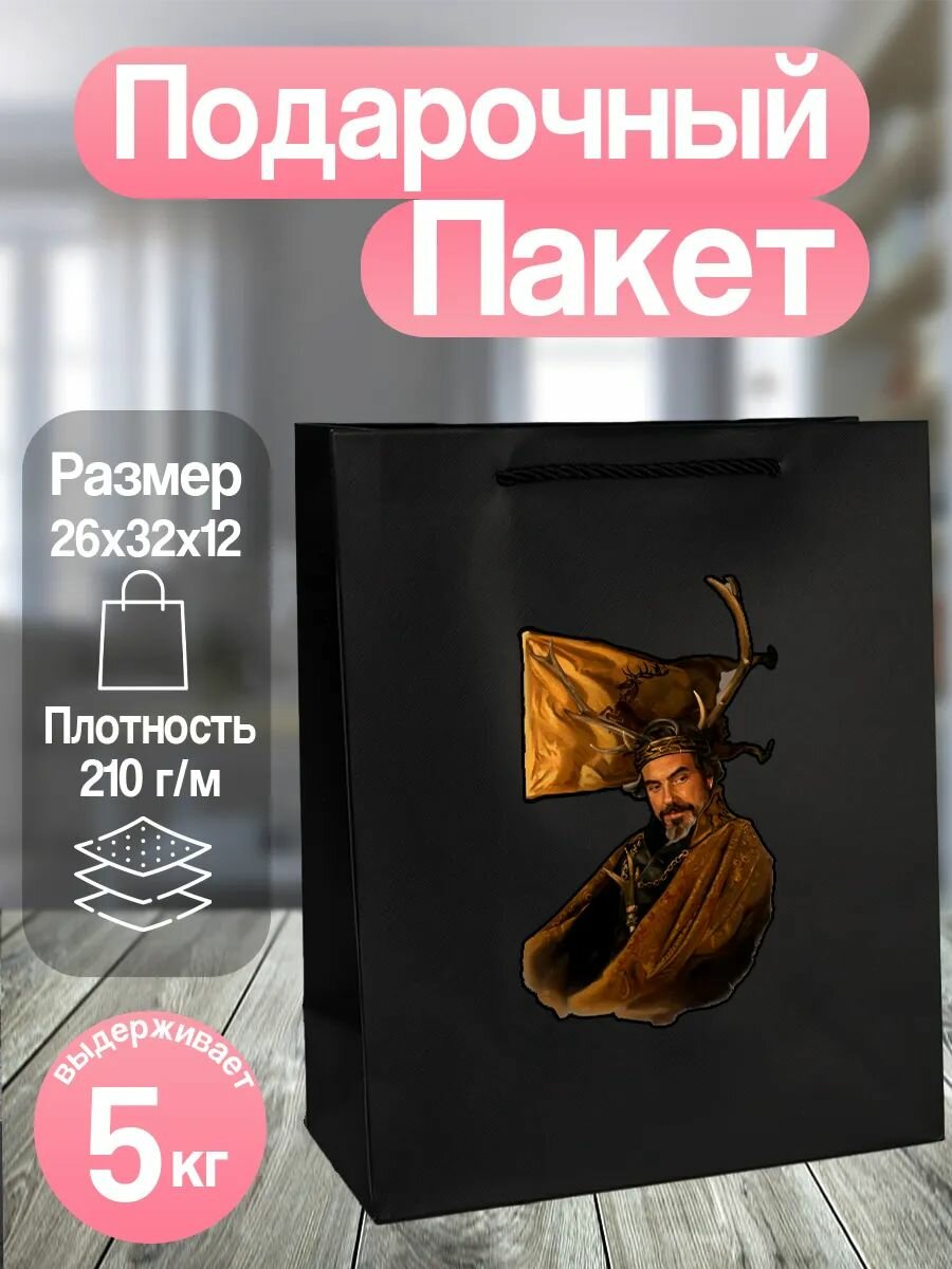 Пакет подарочный Рыцарь семи королевств, упаковка для подарка, 26х31 см