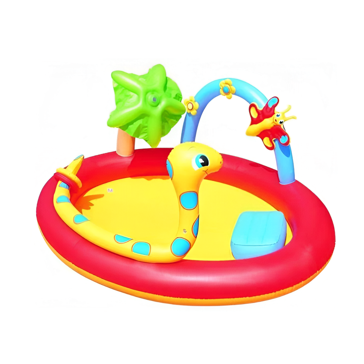 Бассейн BestWay 53026 детский (1-6 лет), желто-красный, 192х150х88 см