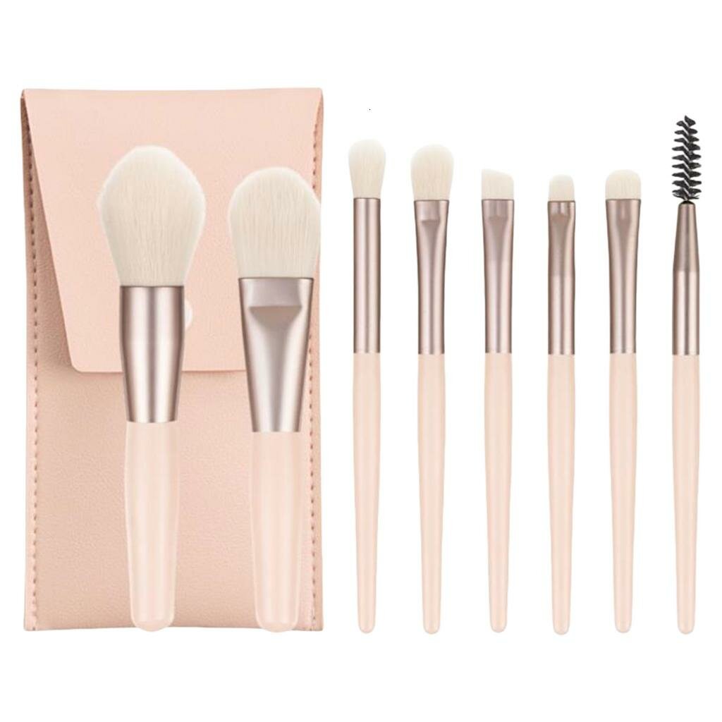 Набор из 8 кистей для макияжа, абрикосовый
