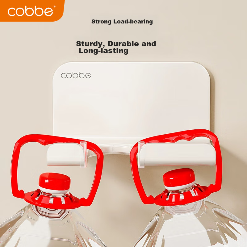 Cobbe Hair Dryer Holder, No Drilling Required, Bathroom Wall-Mounted Storage Rack with Hooks for Hair Dryers And Toiletries
