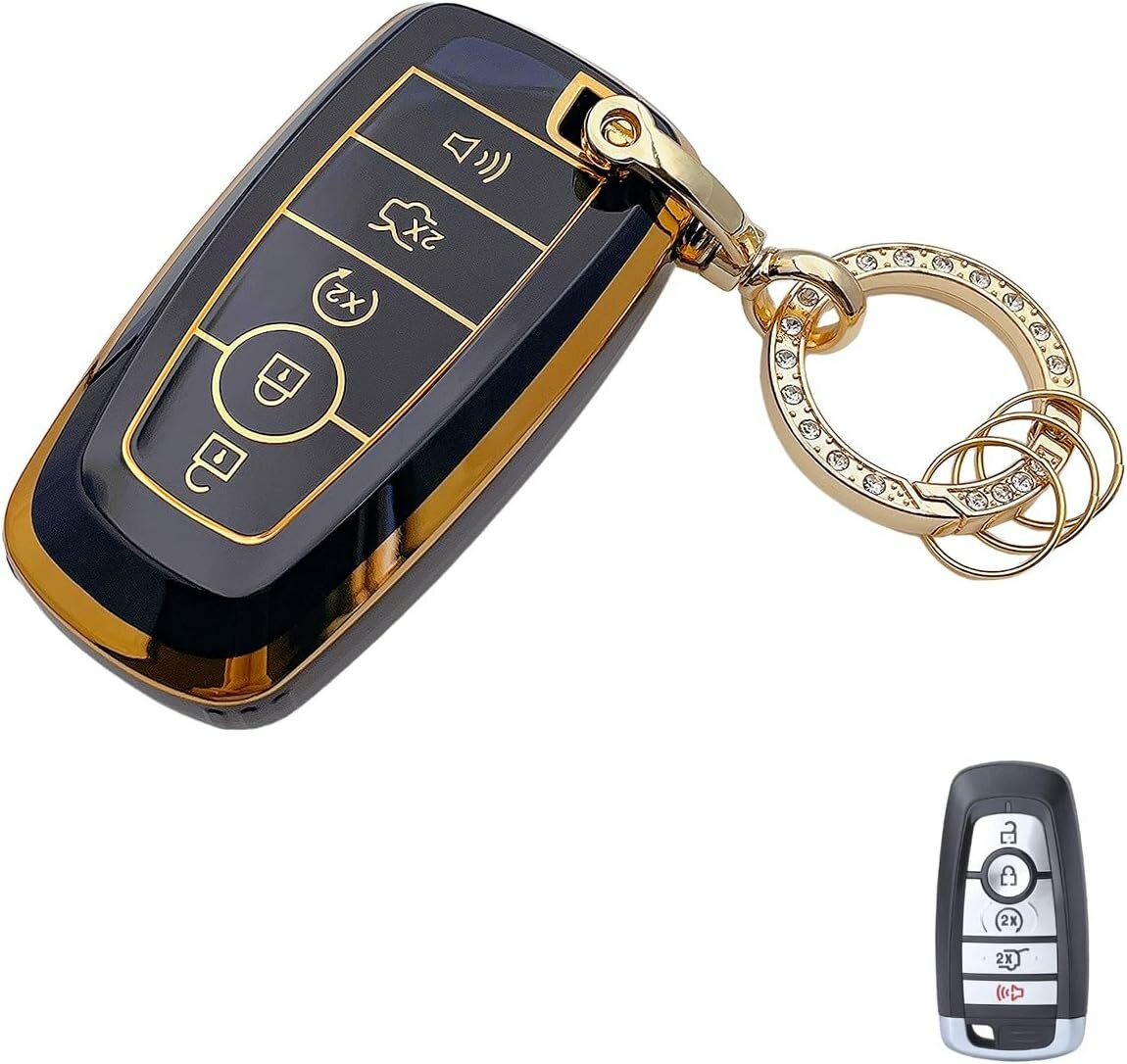 Чехол-брелок для Kia с брелком, черный мягкий защитный чехол из ТПУ для Telluride 2023 2024, 5 кнопок, умный дистанционн