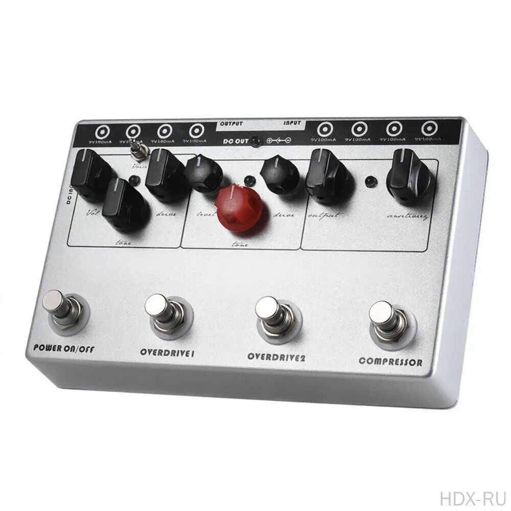 Электрогитары с комбинированным эффектом: компрессор, tube overdrive и ultimate overdrive, 8 изолированных выходов питания DC 9V, металлическая