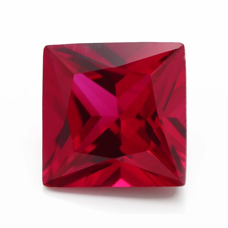 Синтетический корунд, бусины, красный, квадратная огранка, Бордовый, 2x2mm (50pcs), Nubmer 5 Color