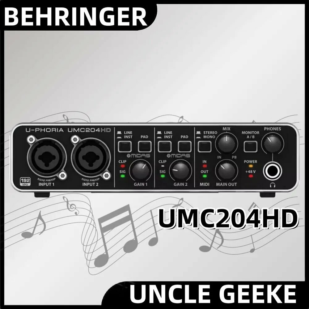 Аудиоинтерфейс Behringer UMC204HD