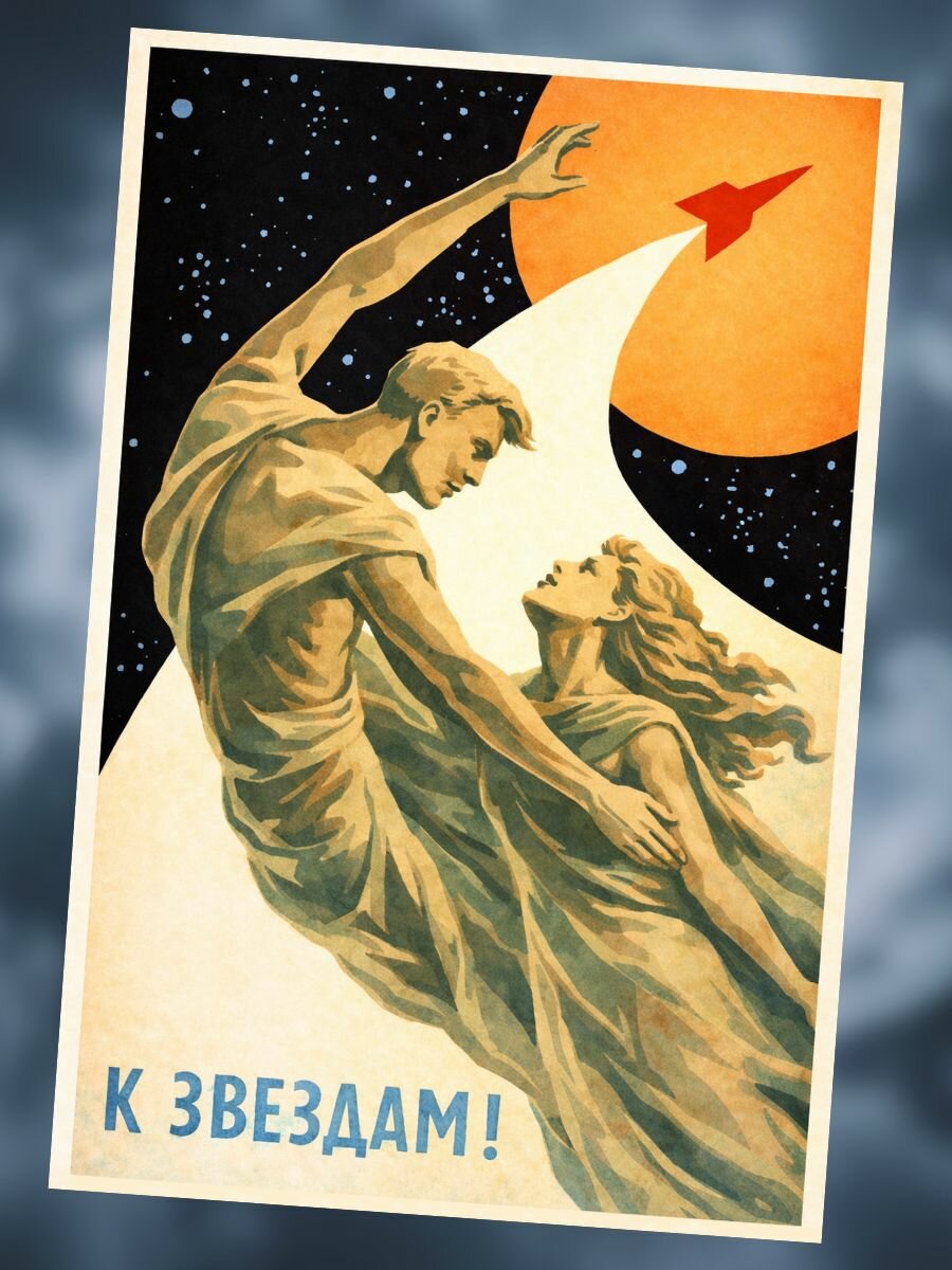 Постер "К Звездам", 29.7х42см, А3, глянцевый