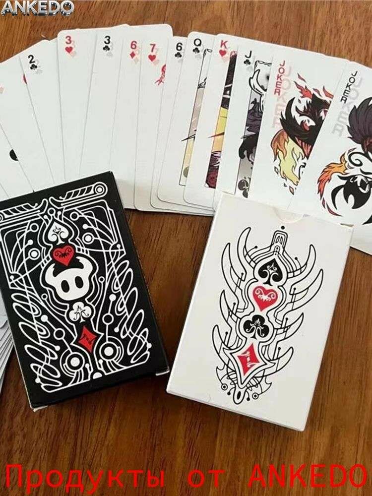 Черно-белые карты Hollow Knight Fan Art, настольные игральные карты