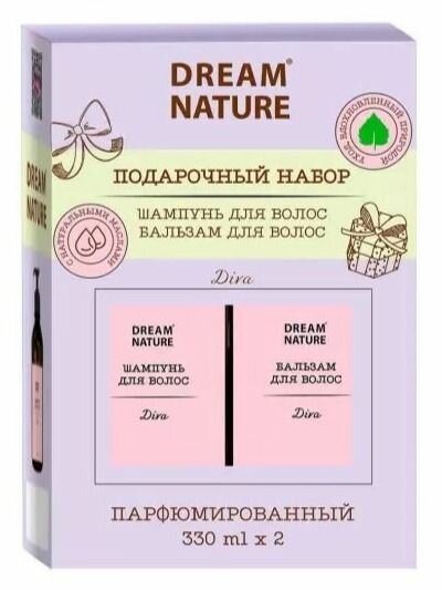Подарочный набор Dream Nature Diva шампунь для волос 330мл и гель для душа 330мл