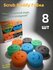 Scrub Daddy Губка для посуды и дома, 8 шт. многоразовые, цветные, размер 21*21*8...
