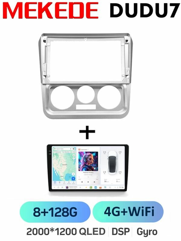 Магнитола 9" Mekede DUDU7 8/128 Gb для Geely CK 2008-2016 carpay Android