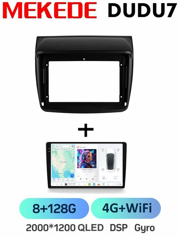 Магнитола 9" Mekede DUDU7 8/128 Gb для Mitsubishi Pajero Sport 2 L200 Triton 2008-2016 carpay Android