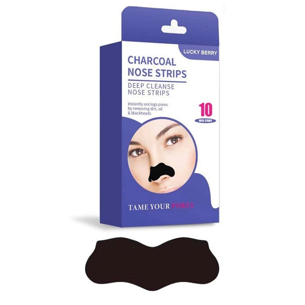 Полоски Для Удаления Угрей, Глубоко Очищающие Полоски Для Носа с Мгновенным Очищением Пор Натуральными Угольными Полосками Для Носа Унисекс