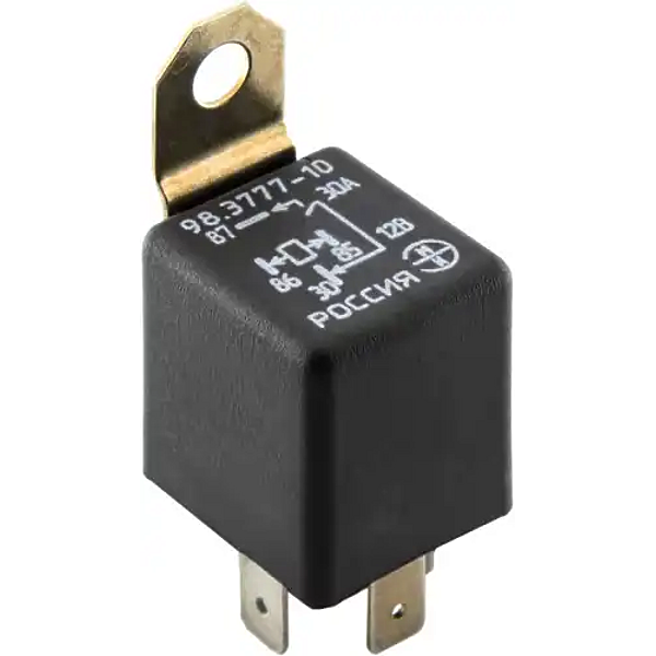 ЭМИ 98.3777-10 реле 4-х контактное с кронштейном , уаз 98.3777-10 12в 30а (эми)реле 4-х контактное