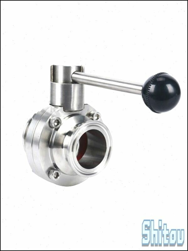 Кран бабочка кламп 2 дюйма нержавеющей стали AISI 304(64MM)