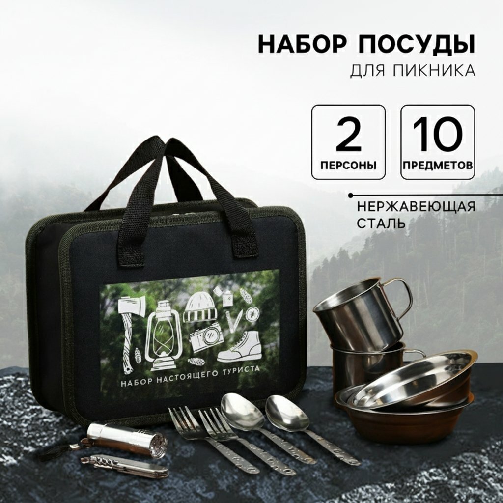 Набор для пикника Настоящий турист