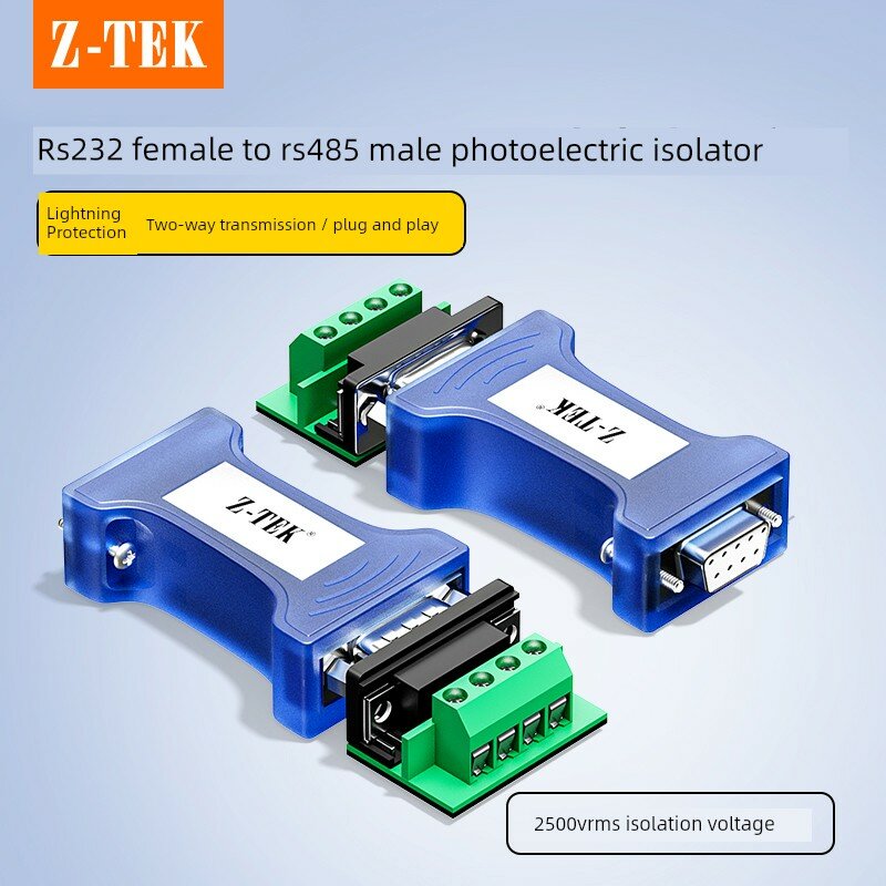 Конвертер Z-TEK 232 в 485/422, пассивный модуль связи с последовательным протоколом RS485 в 232 ZY284 232 на 485
