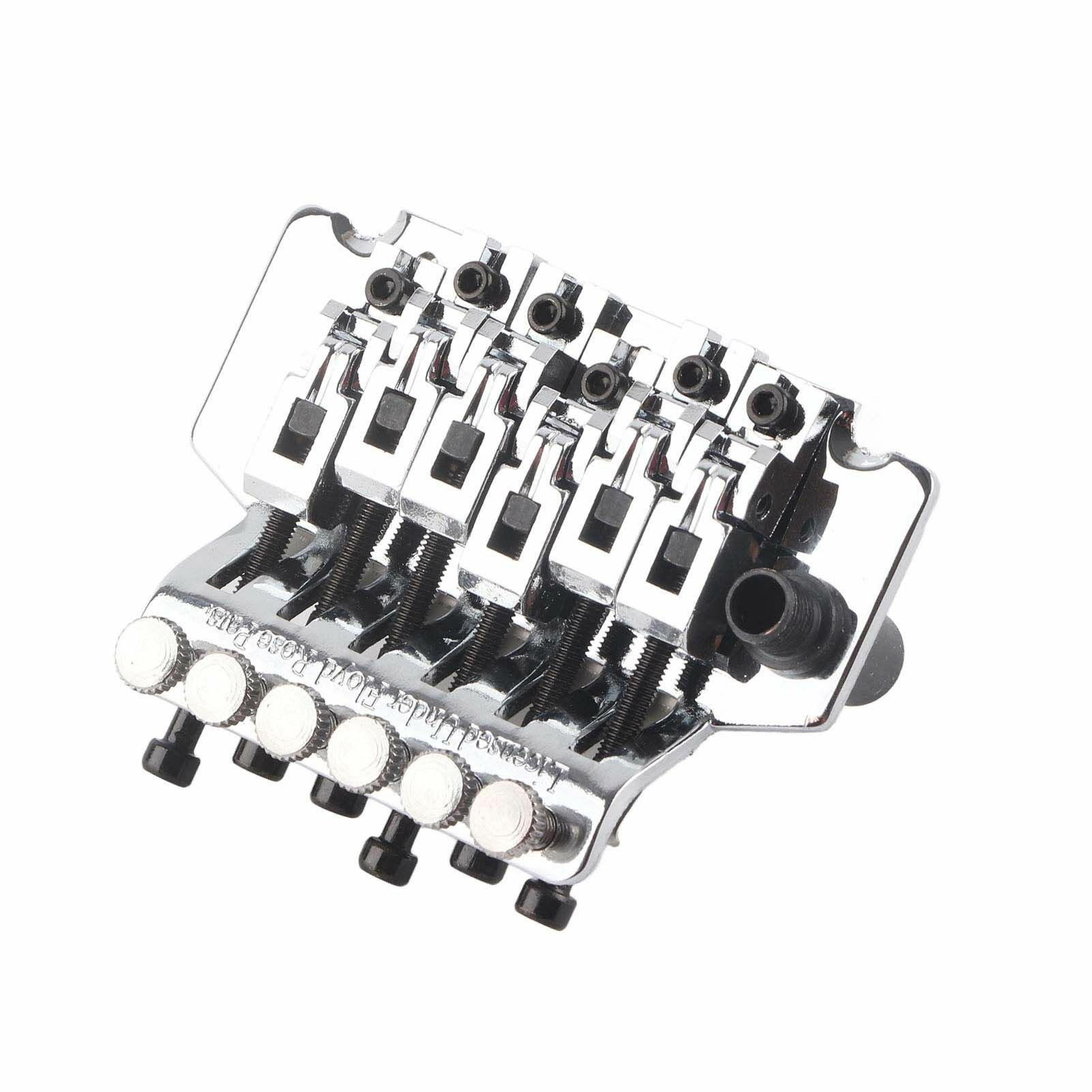 Электрогитара Floyd Rose double qin bridge серебристого цвета, система вибрато