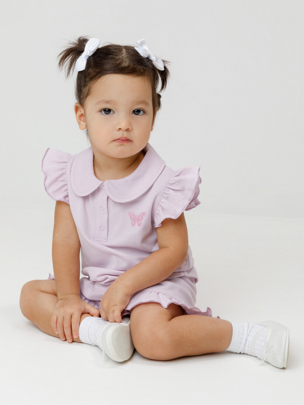 Футболка хлопковая футболка-поло, для девочки