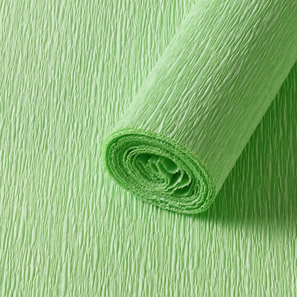 Креповая бумага зеленая, light green, 50x250 см