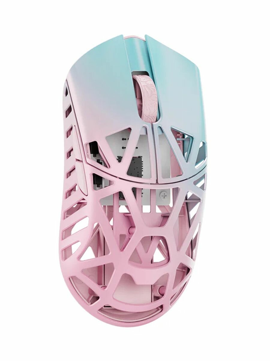 Wlmouse Beast X Mini Pro Omron Side Slits, голубой/розовый, игровая беспроводная мышь