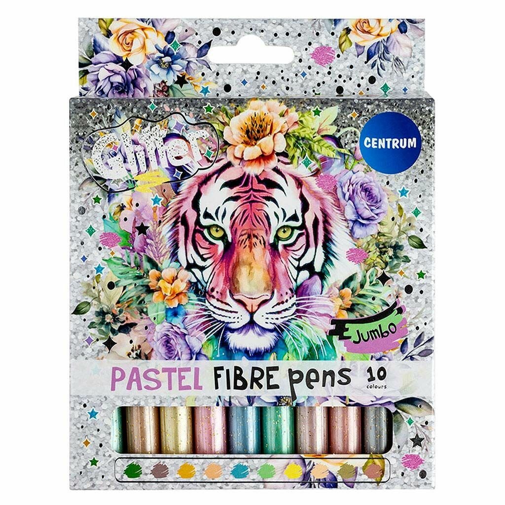 Фломастеры Centrum Jumbo 10 цветов "Centrum. Pastel glitter" (81320)