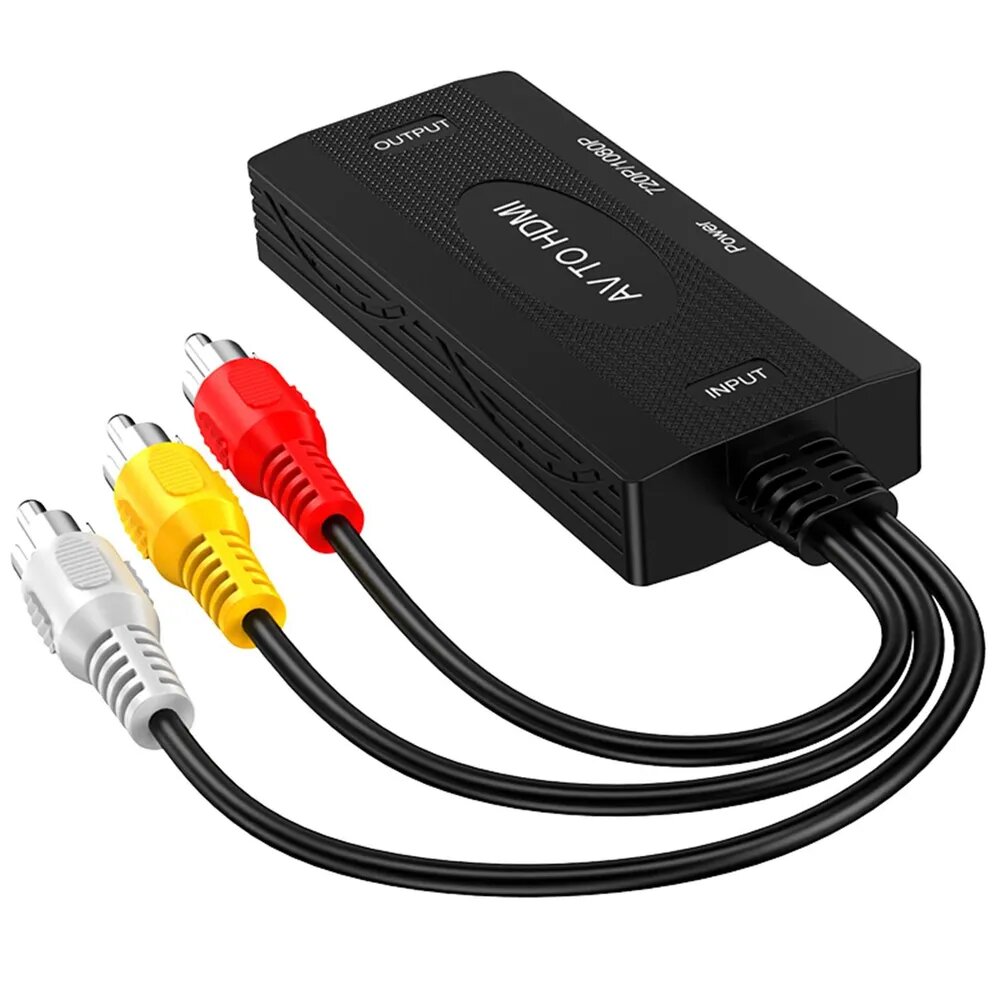 Видеокабель RCA/HDMI, 0.08 м, черный