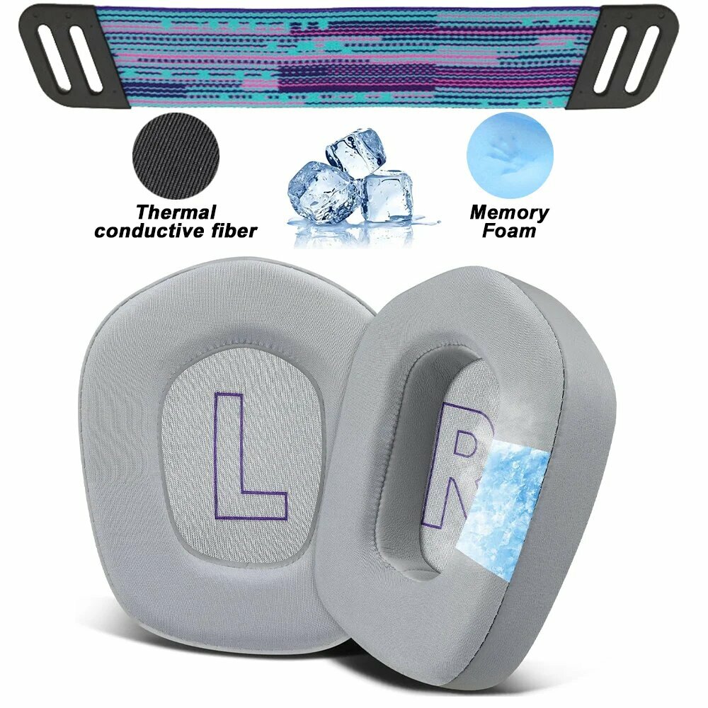 Амбушюры Ice Grey Combo для Logitech G733 G335 G535