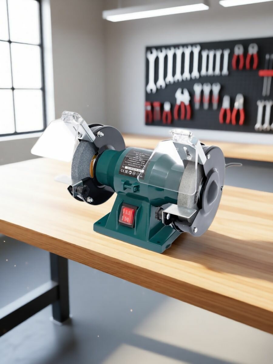 Точильный станок электрический, FAVOURITE BG 125/200 NEW, 200 Вт, 2950 об/мин / наждак электрический настольный