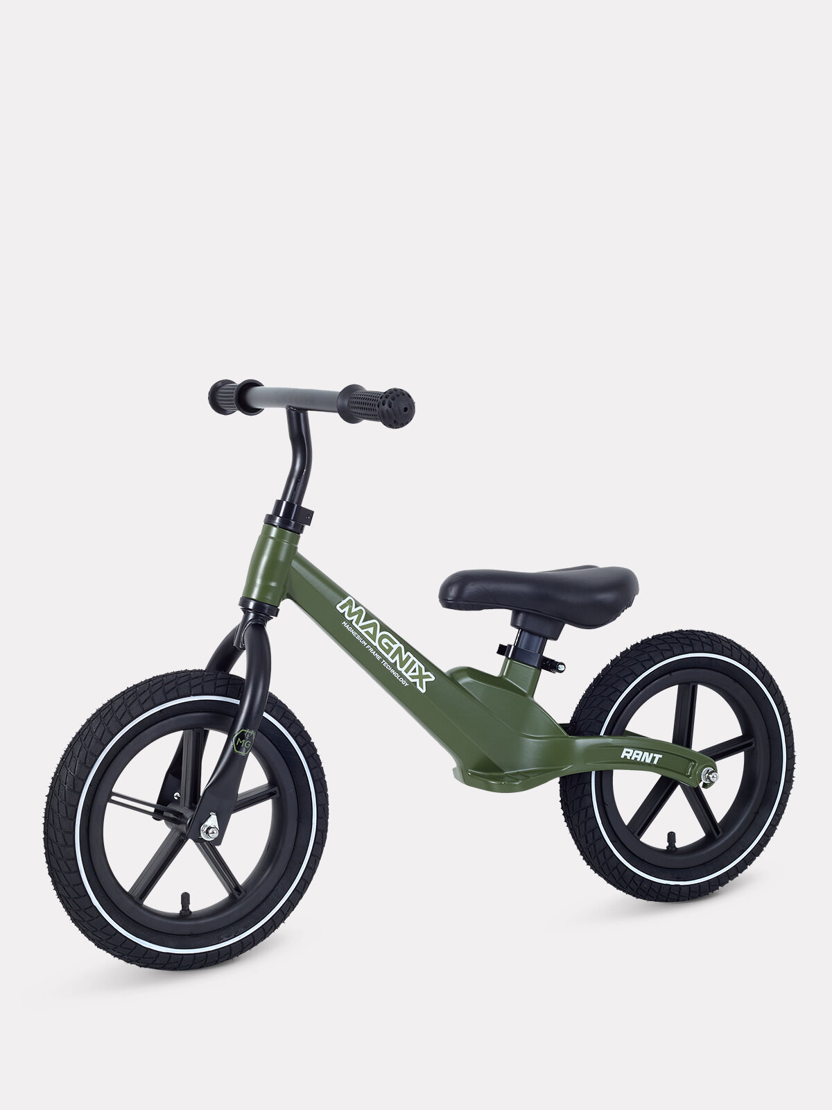 Беговел для детей с надувными колесами регулируемый Rant MAGNIX, Green