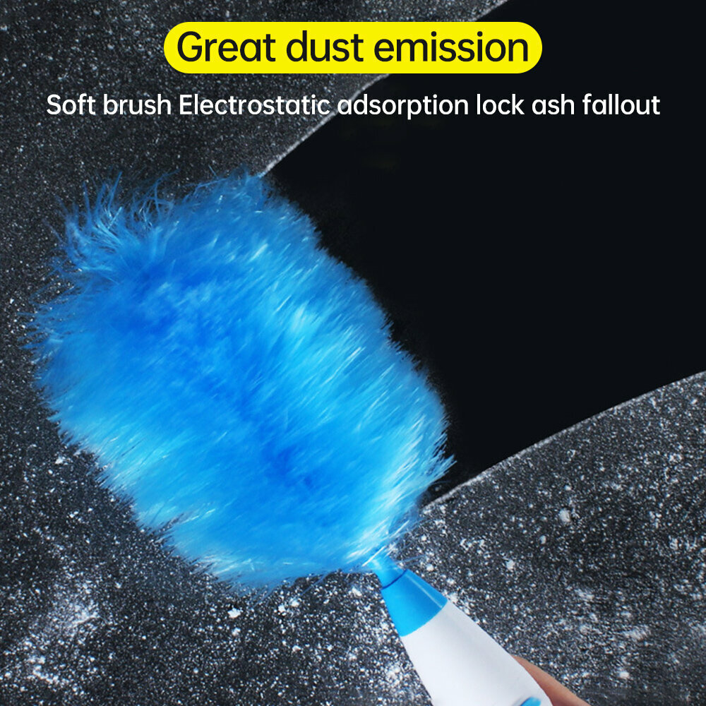 Моторизованная вращающаяся щетка Aoresac для уборки пыли, 360°, с 2 насадками