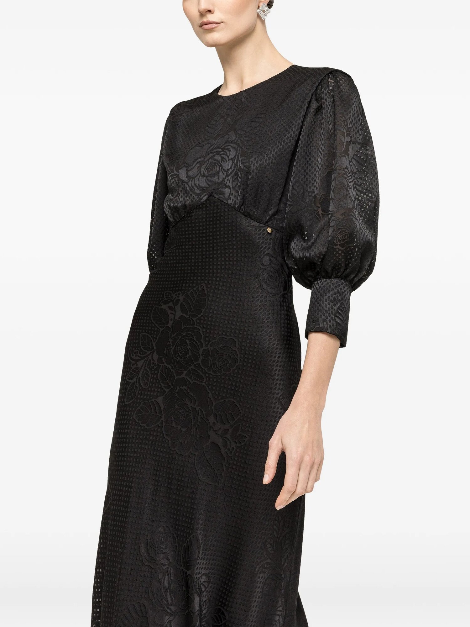 Платье Puff-sleeve midi dress