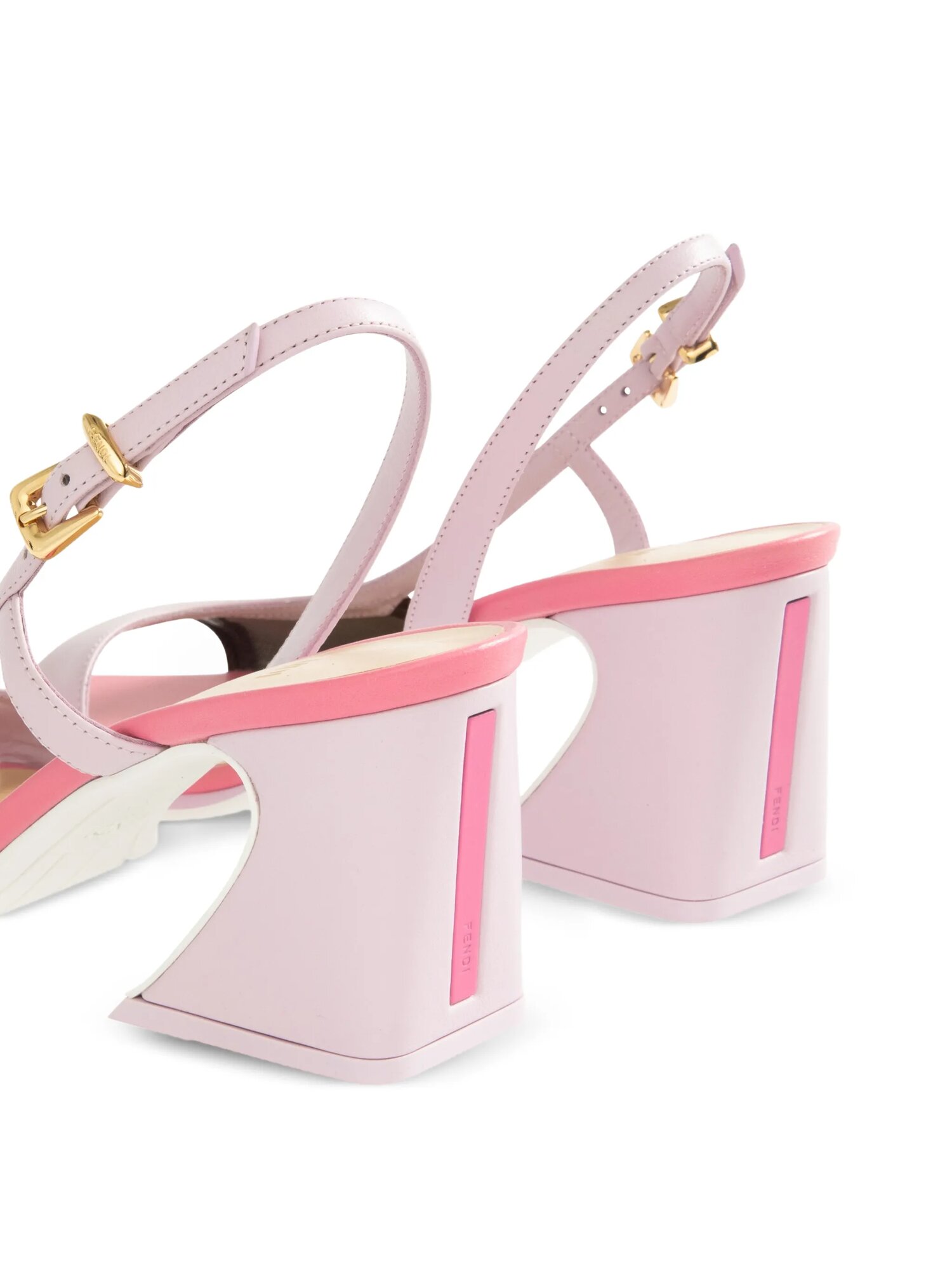 Босоножки FENDI Asymmetric heeled sandals, размер 11, purple — фото 1