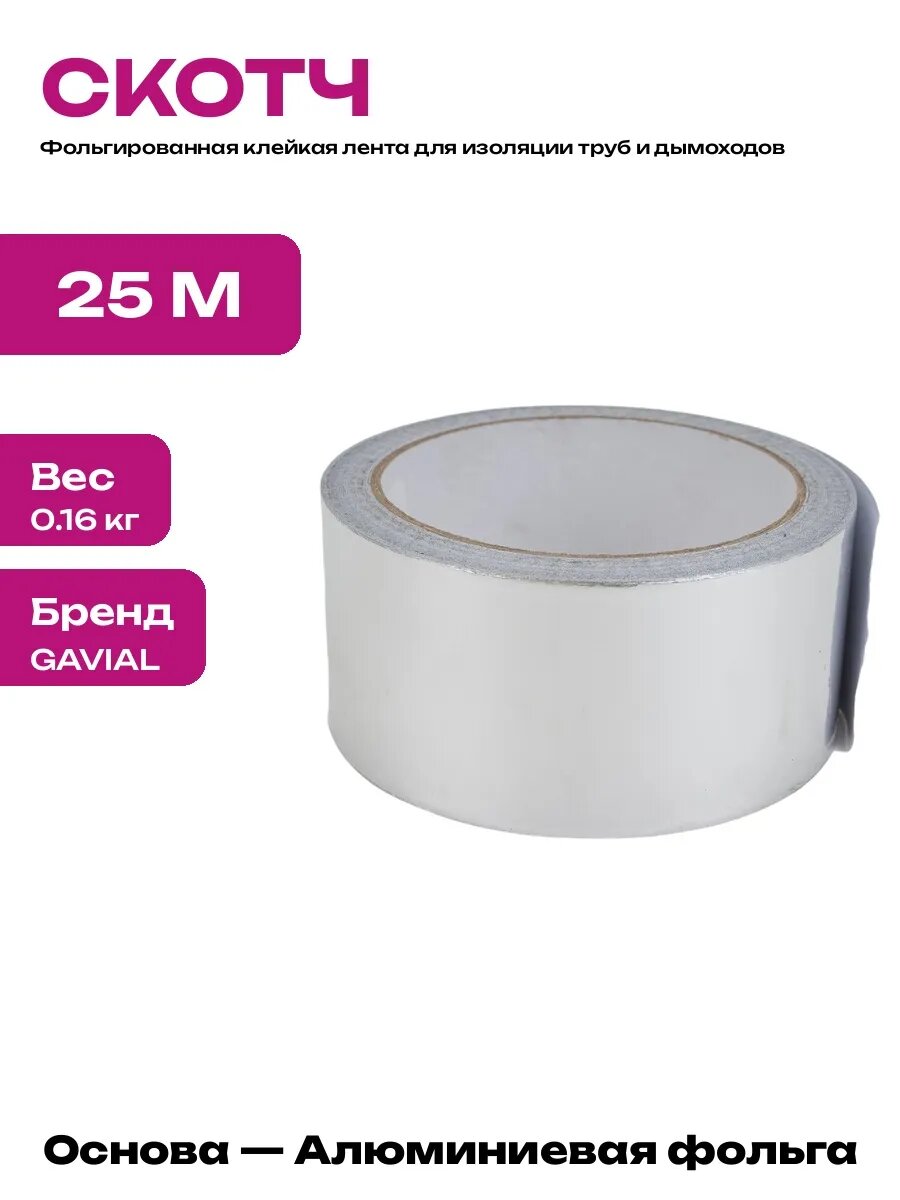 Скотч из алюминиевой фольги для строительных работ и монтажа