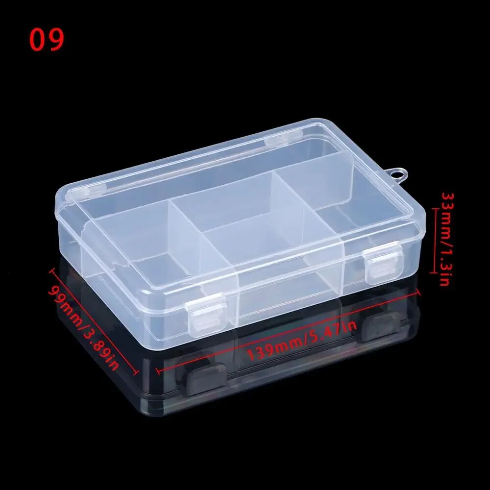Прозрачный пластиковый ящик для мелочей Черный, 9