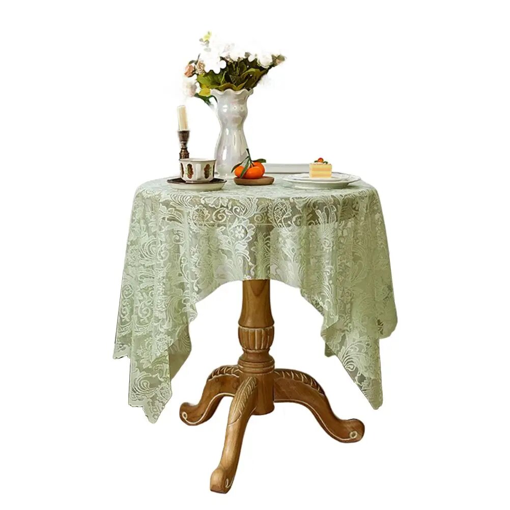 Кружевная скатерть American style green140x220cm