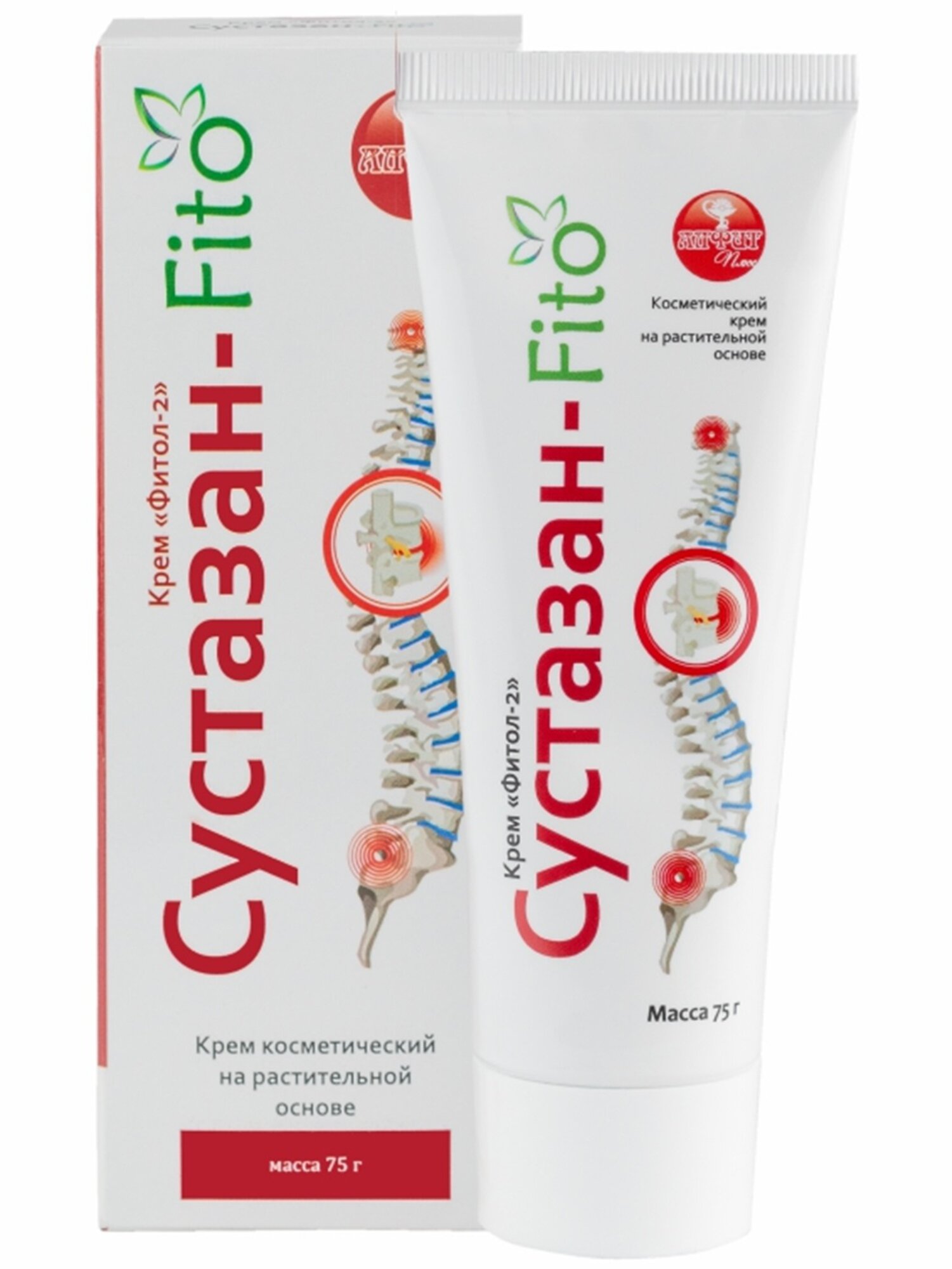 Сустазан-fito, крем "Фитол-2" остеохондрозный от бренда "Алфит Плюс", масса 75 грамм