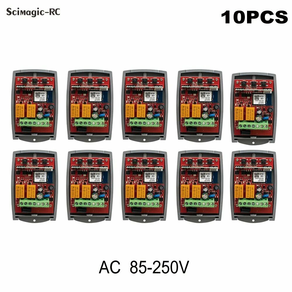10 шт Универсальный приемник SMG-8112 с Wifi, Tuya (85-250V) для ворот, шлагбаума, электроприборов