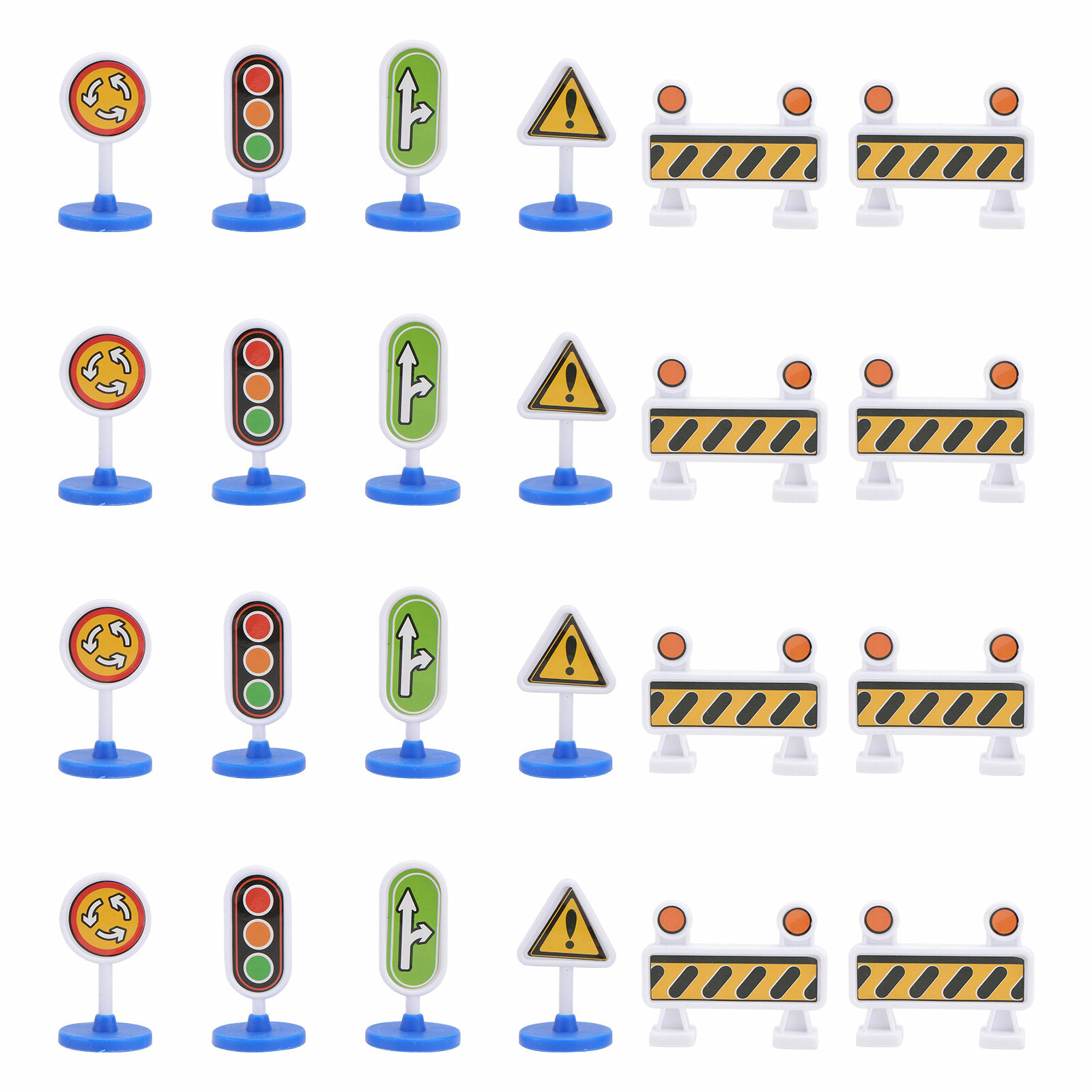 Детский набор из 24 пластиковых моделей дорожных знаков для обучения и игры