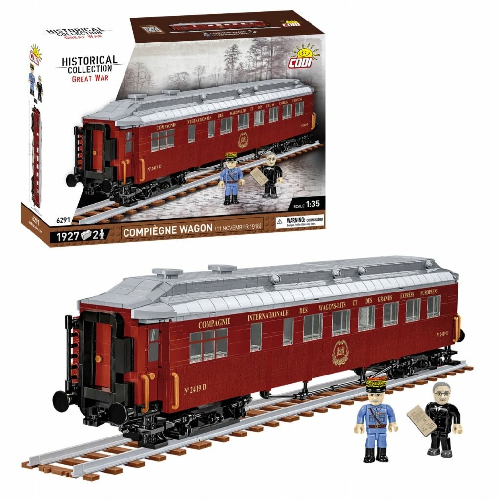 Конструктор Cobi Historical Collection - Compigne Wagon /Компьенский вагон (1918) , 1927 эл. - 6291