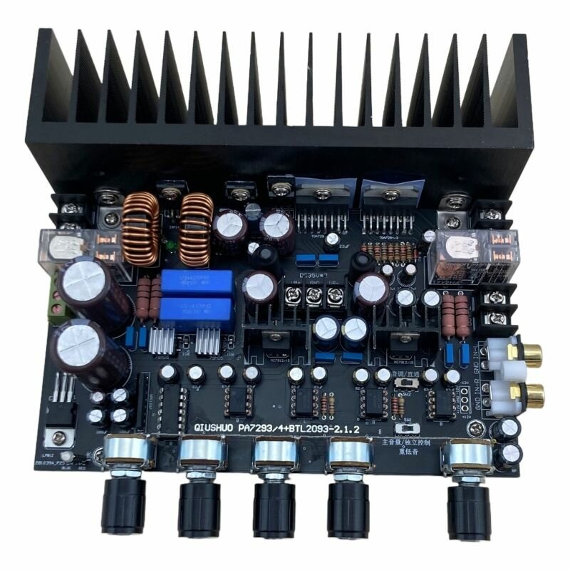 (1 шт.) Готовая плата усилителя HI-FI 2.1 канала на микросхеме TDA7294 с радиатором
