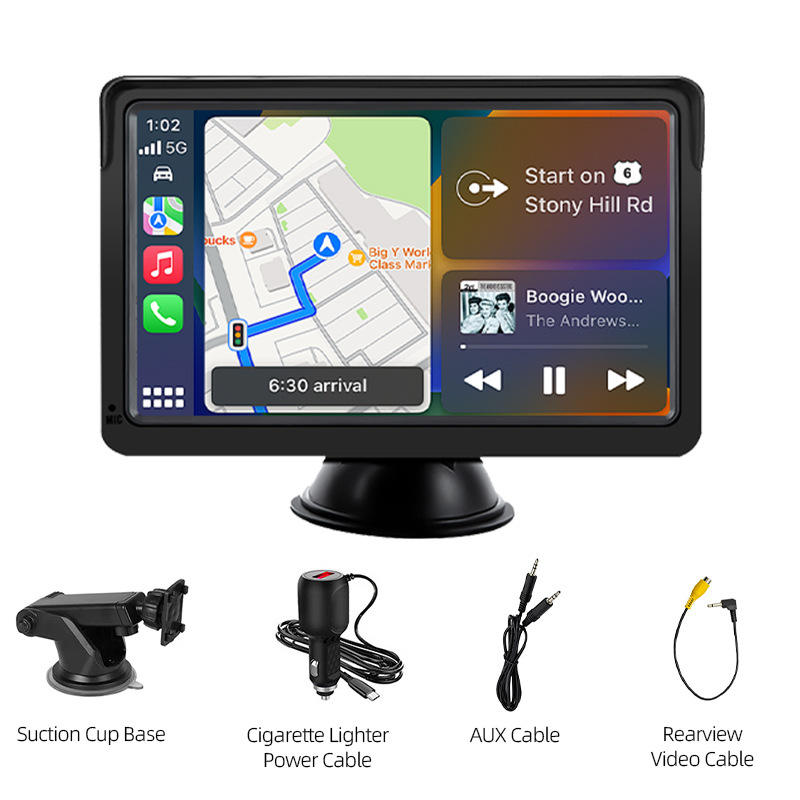 6-дюймовый беспроводной автомобильный экран CarPlay с Bluetooth и функцией навигации на Android Auto.