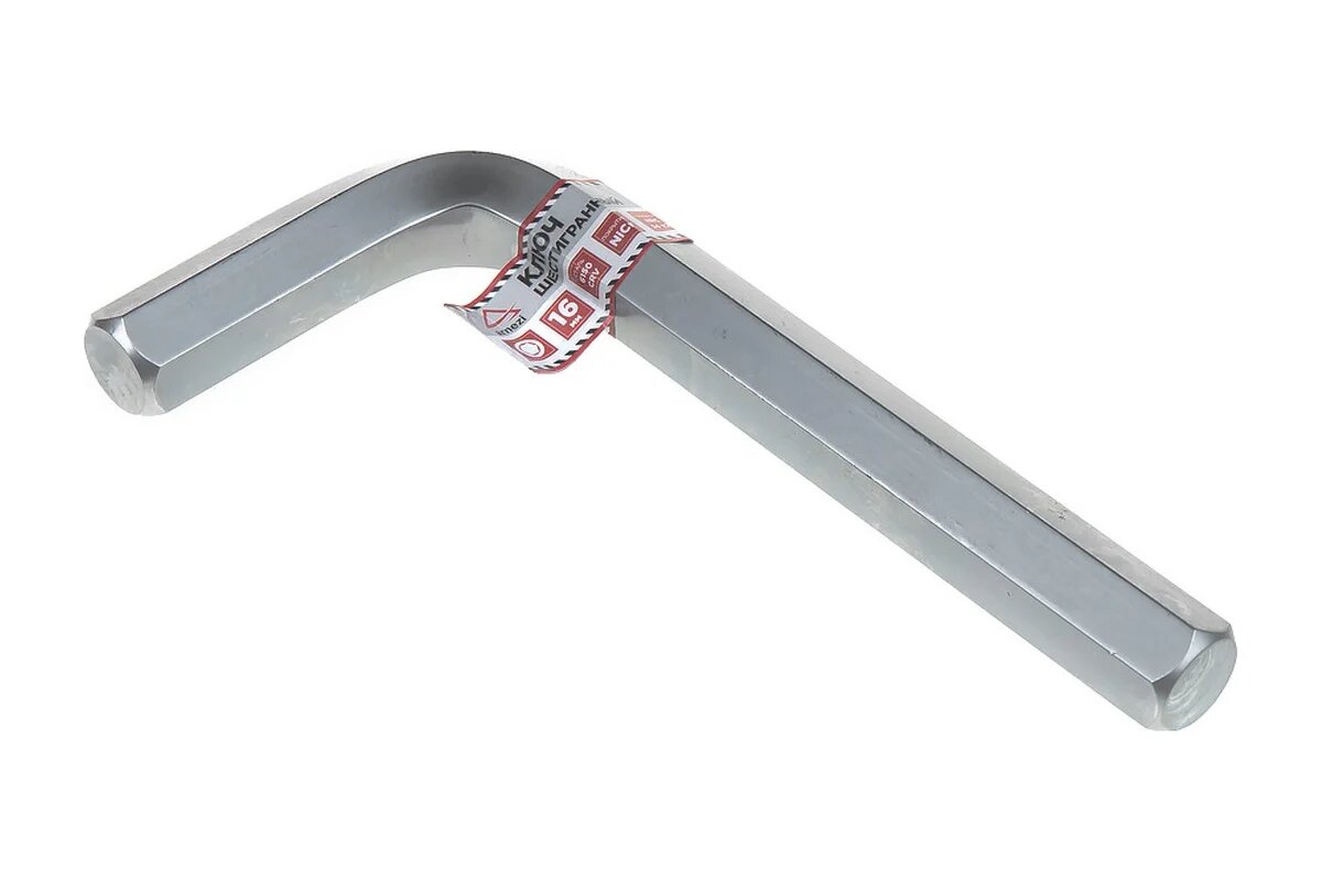 Ключ шестигранный ARNEZI HEX 16мм хромоникелевое покрытие длиной 100 мм