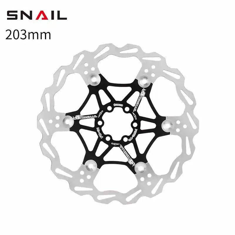 SNAIL 6-контактный плавающий ротор дискового тормоза для легкого горного велосипеда, черный, 203 мм