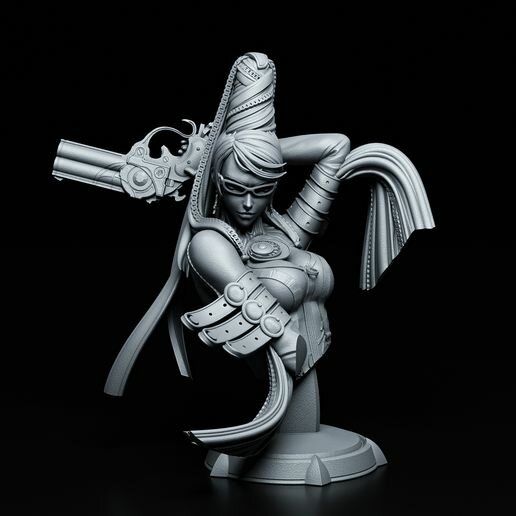 Сборная модель Bayonetta (Bayonetta), бюст, 150мм для покраски