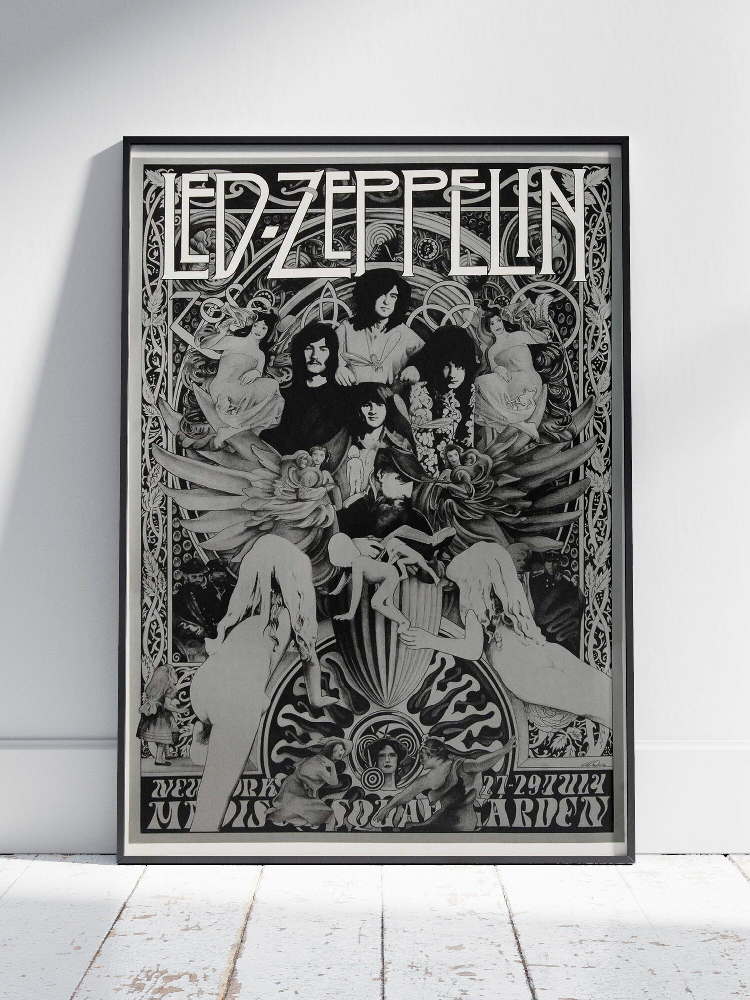 Плакат на стену для интерьера Лед Зеппелин (Led Zeppelin 9) - Постер по музыке и артисту формата A4 (21x30 см)