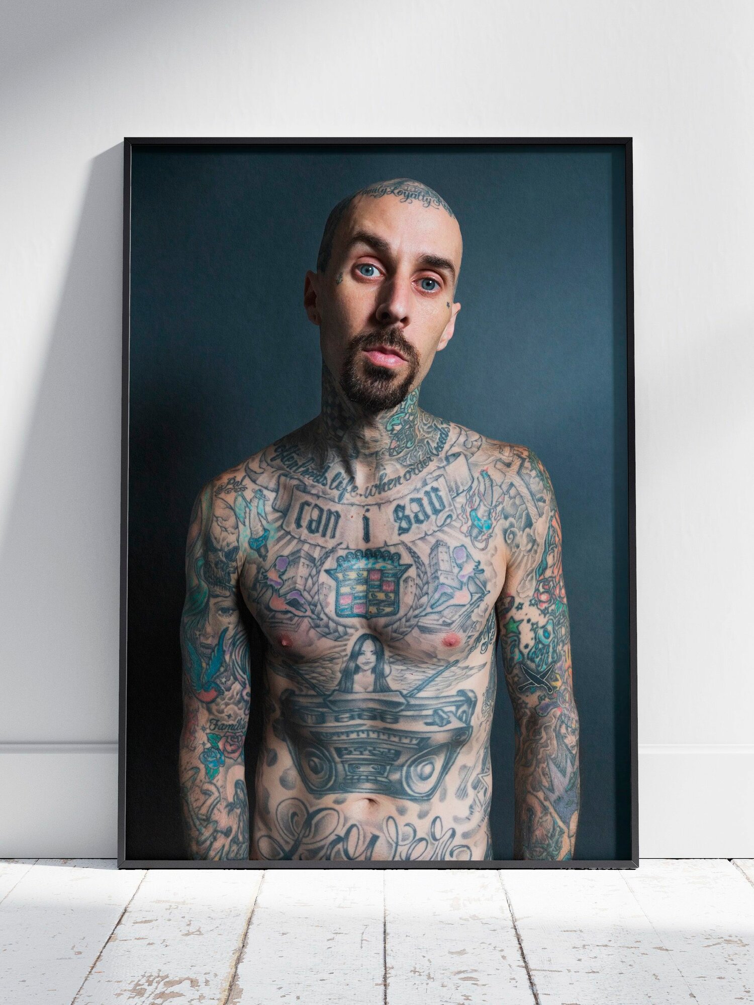 Плакат на стену для интерьера Блинк 182 (Трэвис Баркер - Travis Barker 2) - Постер по музыке и артисту формата A4 (21x30 см)